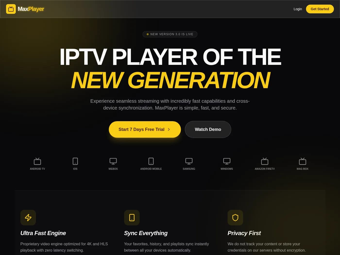 MaxPlayer IPTV Clone