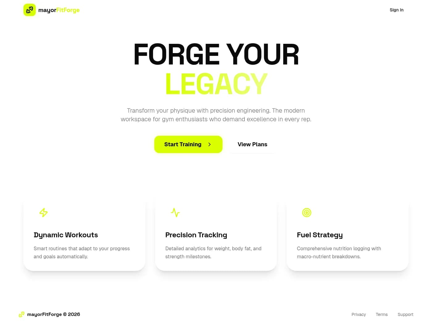 MayorFitForge Fitness Platform