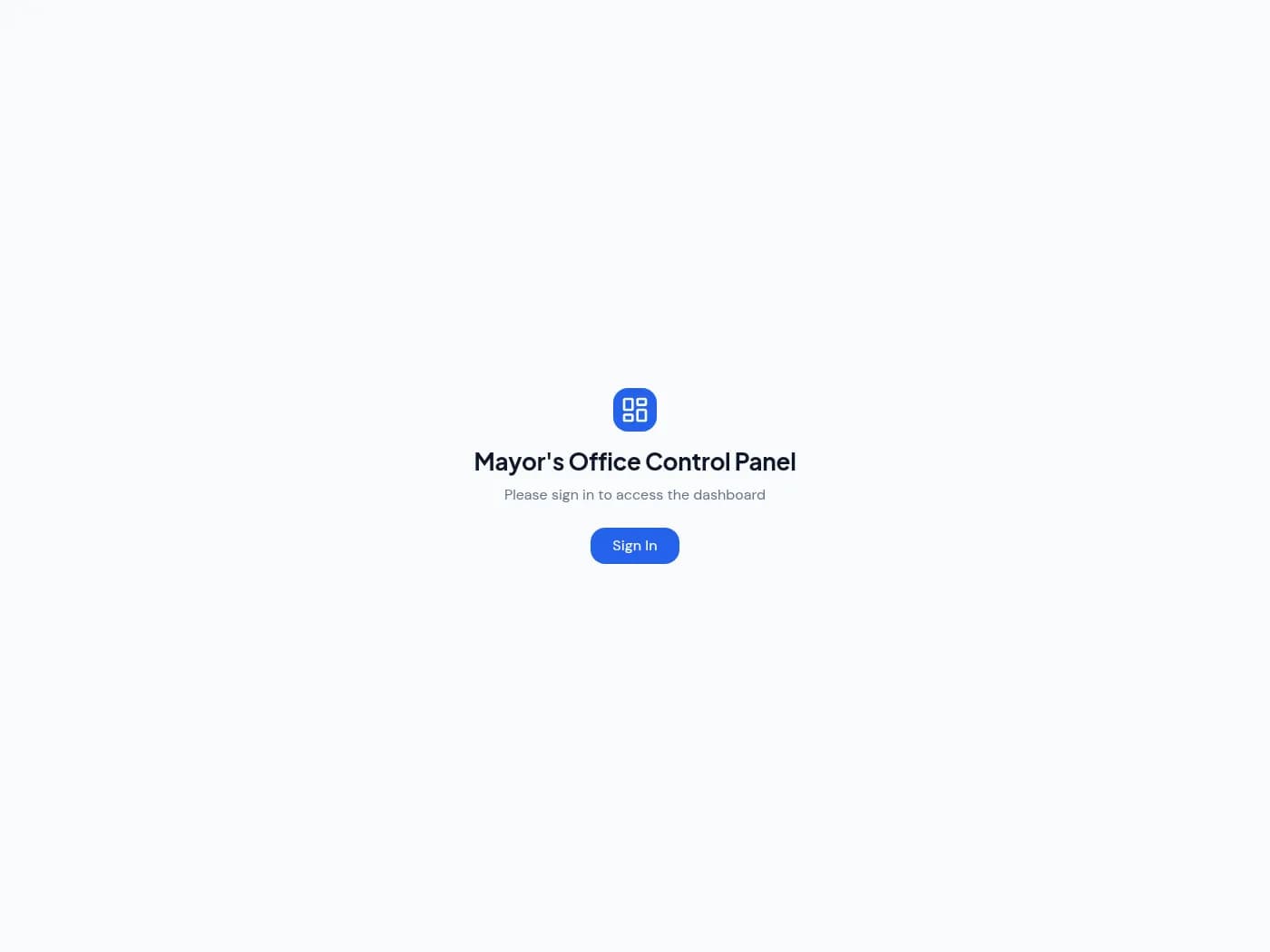 Mayor's Office Control Panel