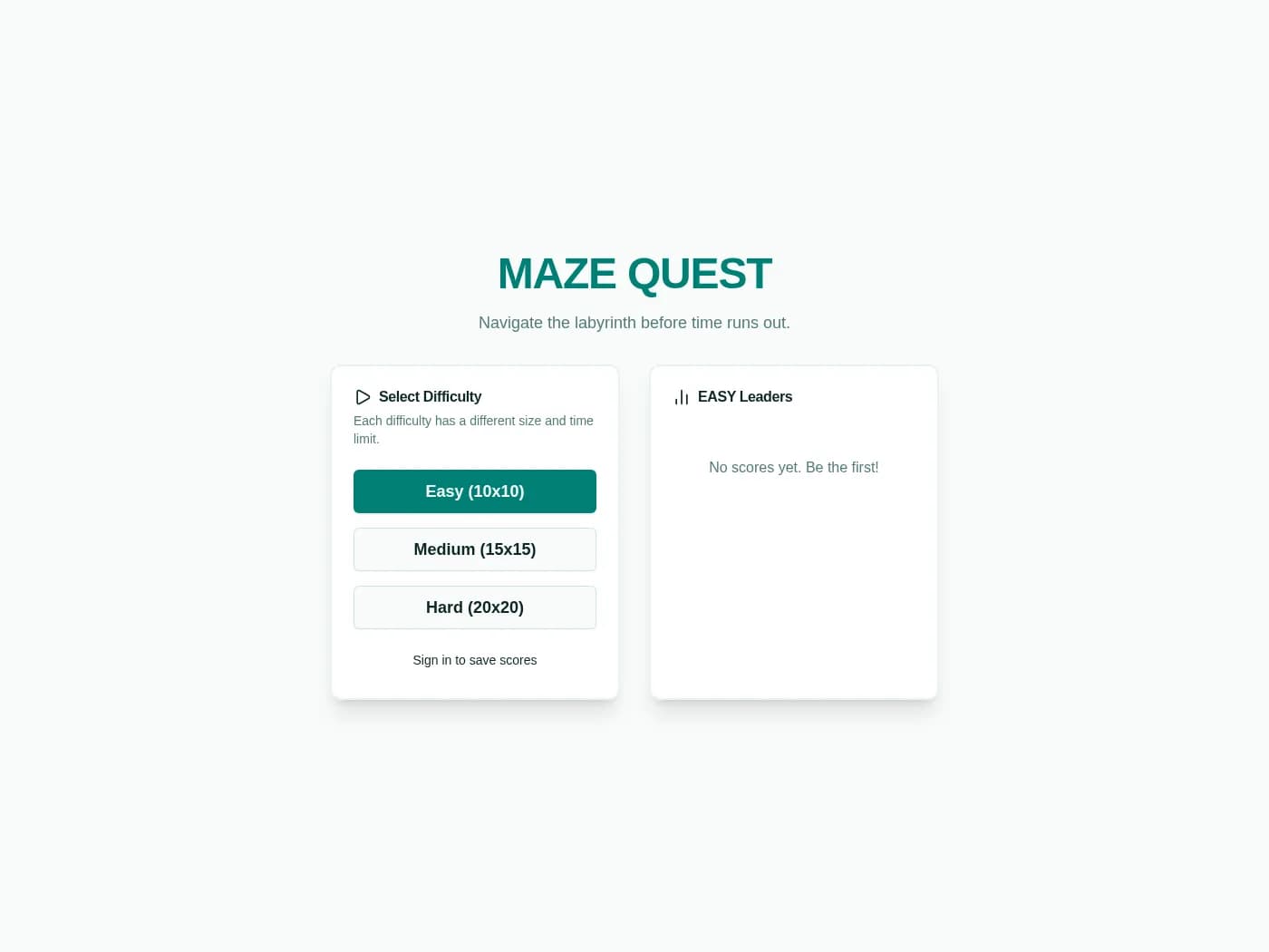 Maze Game Quest