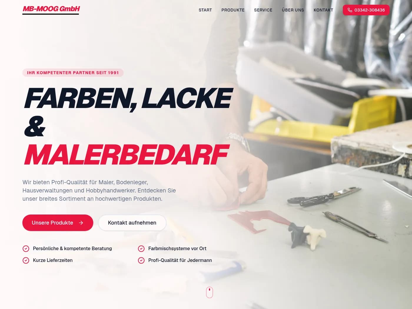 MB Moog Landing Page