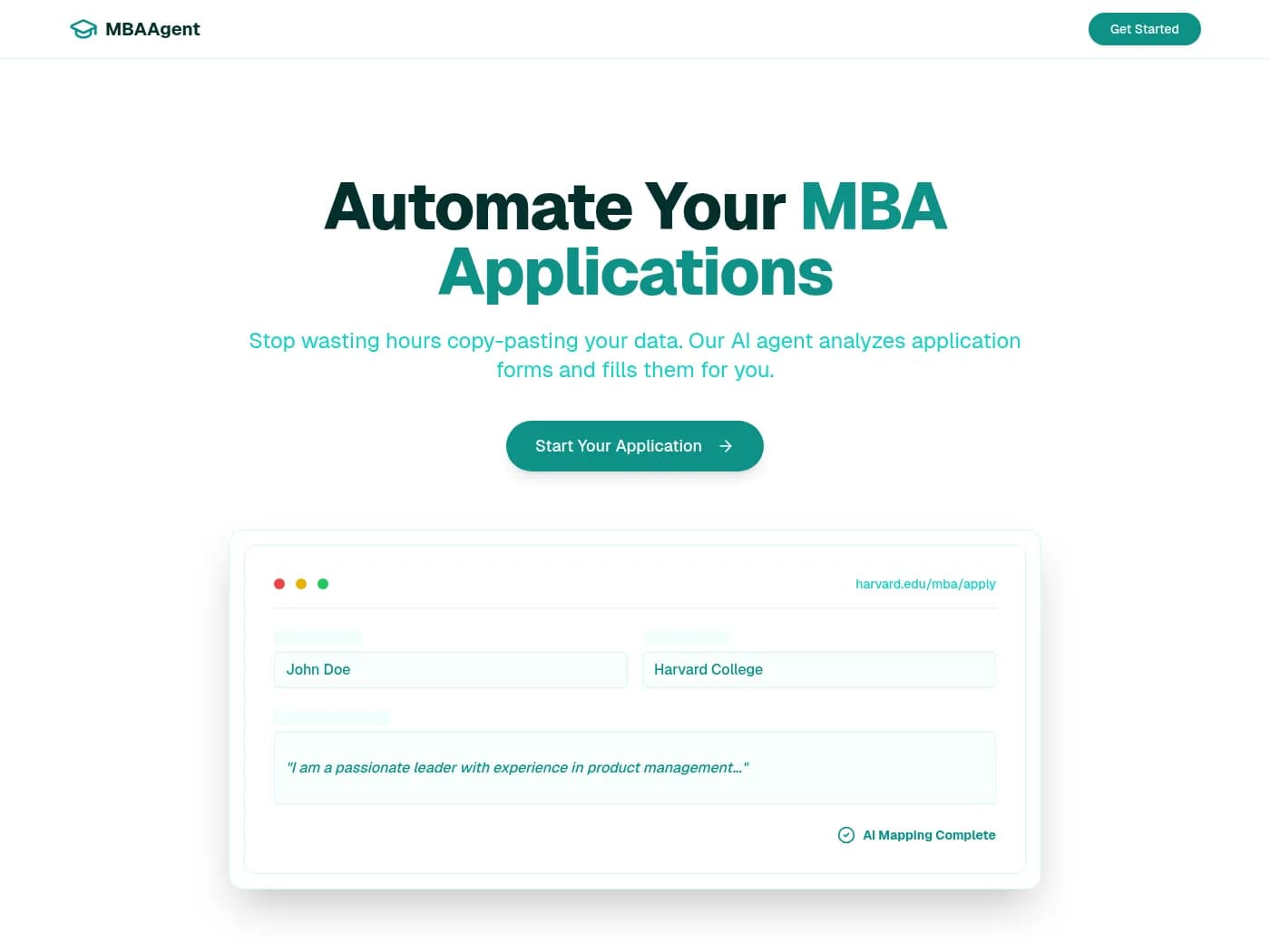 MBA Form Autofill Agent