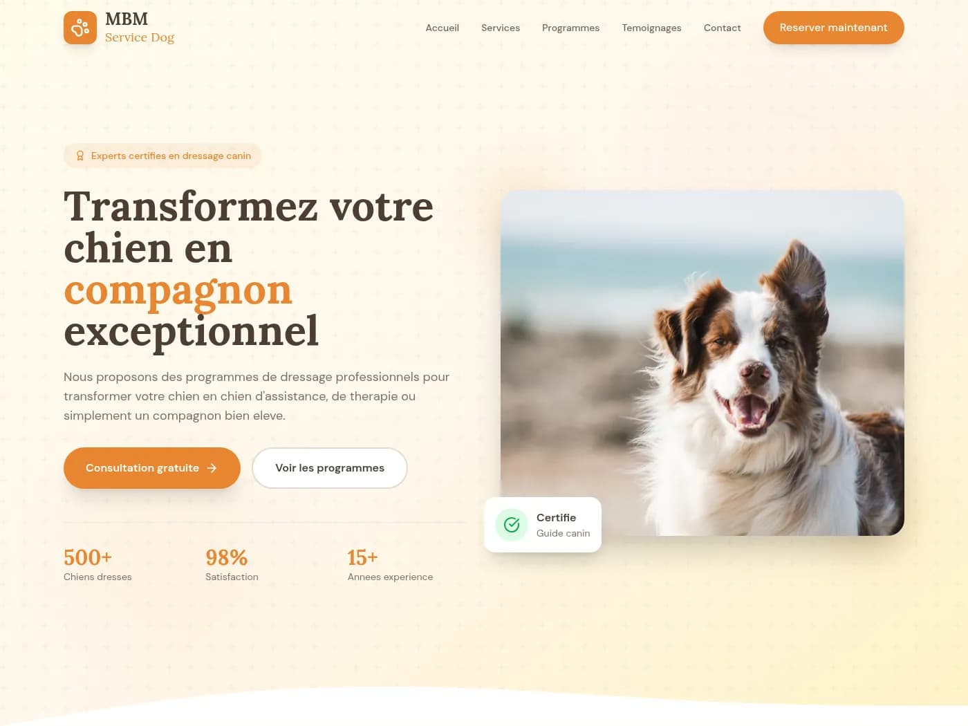 MBM Service Dog Website