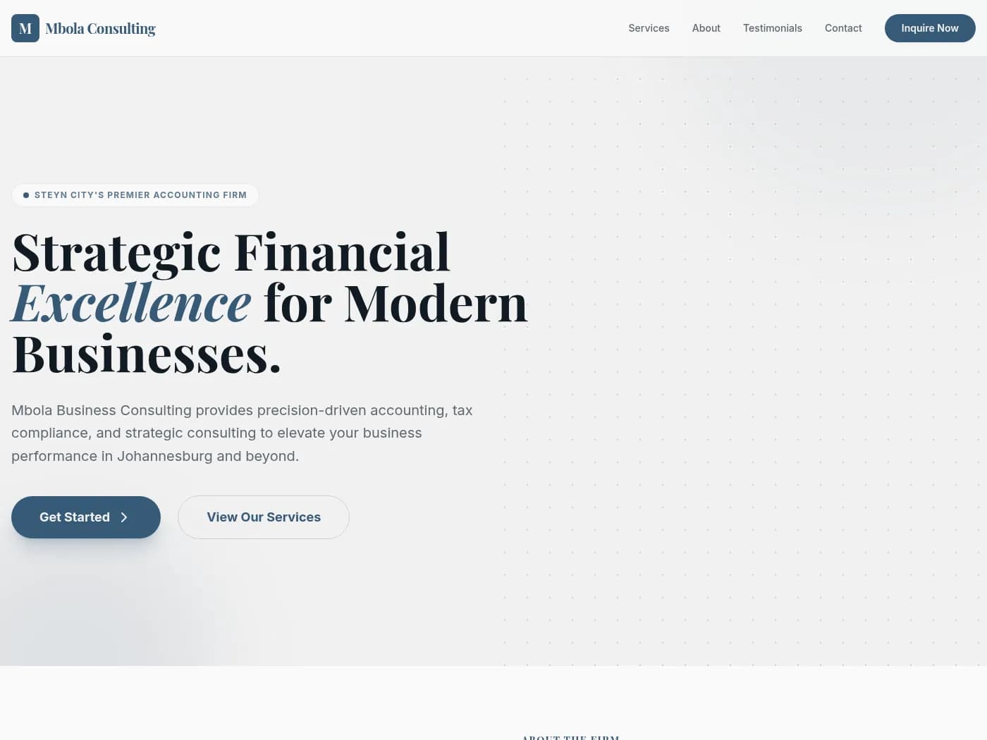Mbola Consulting Website