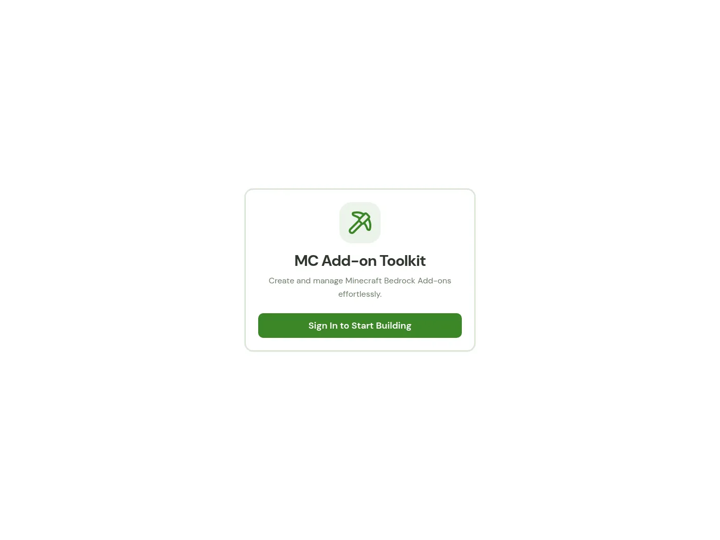 Minecraft Add-on Toolkit