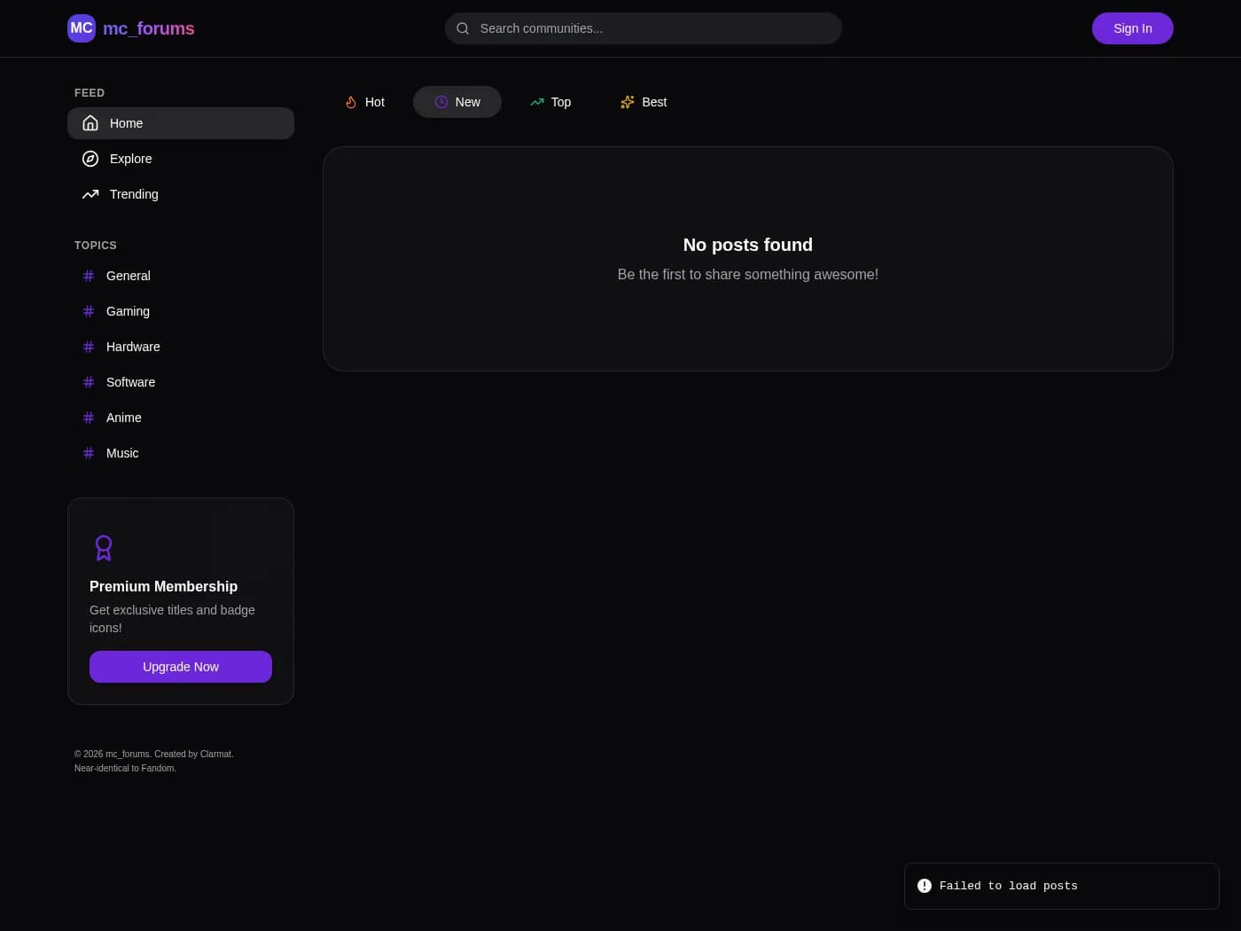 MC Forums Hub