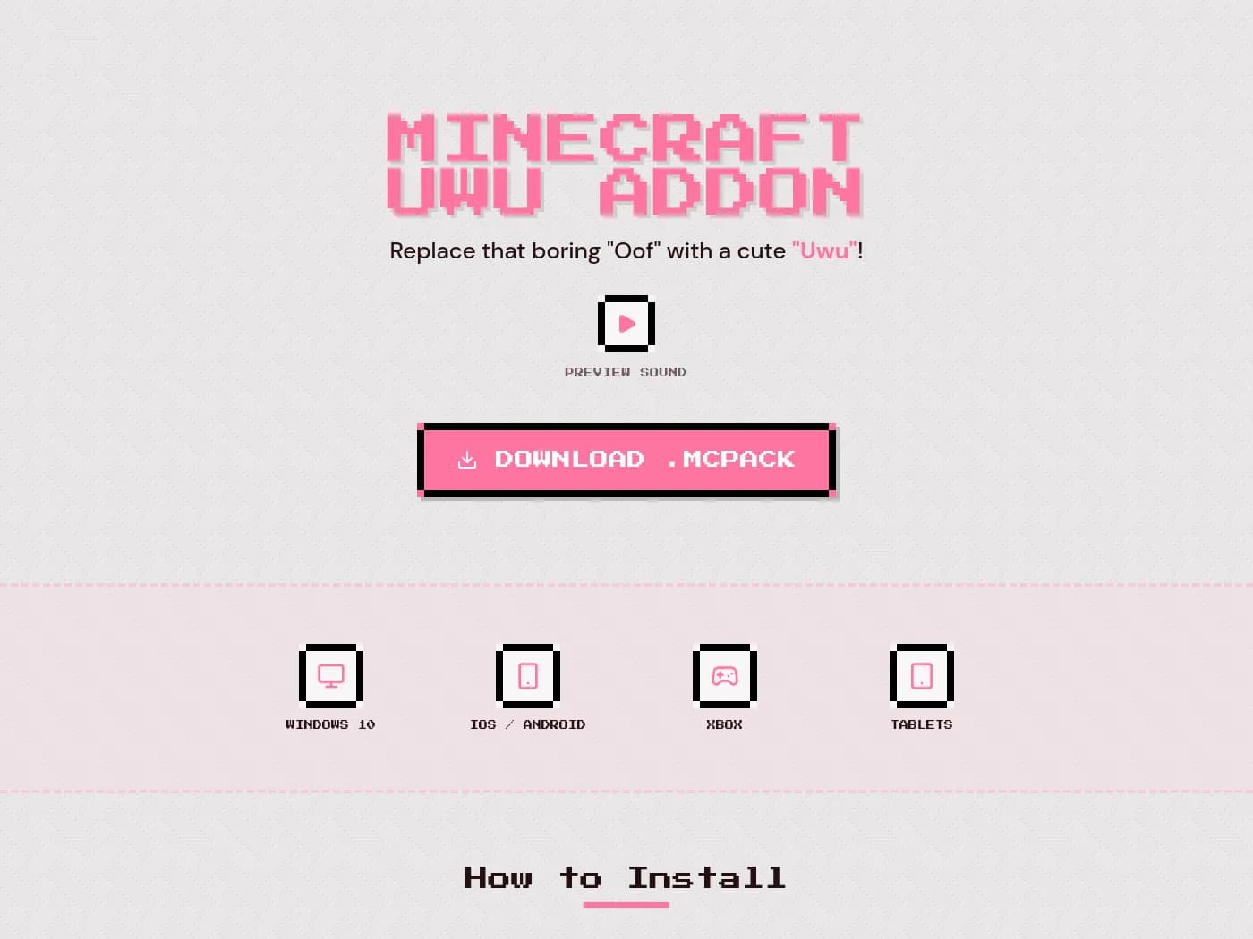 Minecraft Uwu Sound Addon