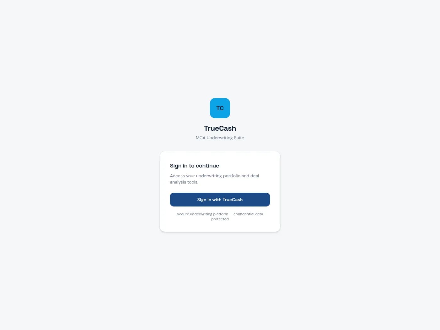 TrueCash Underwriting Suite