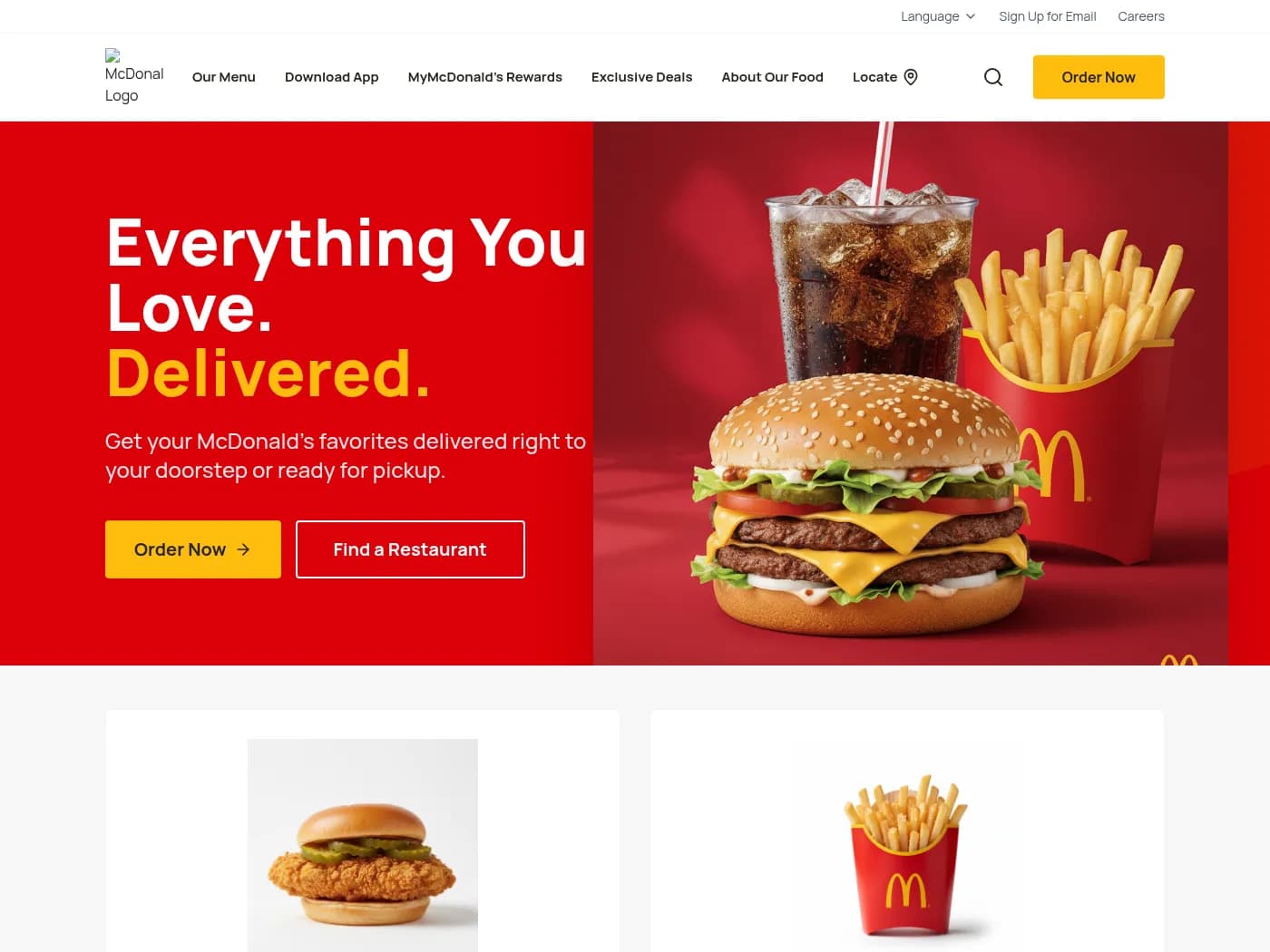 McDonald's Web Portal
