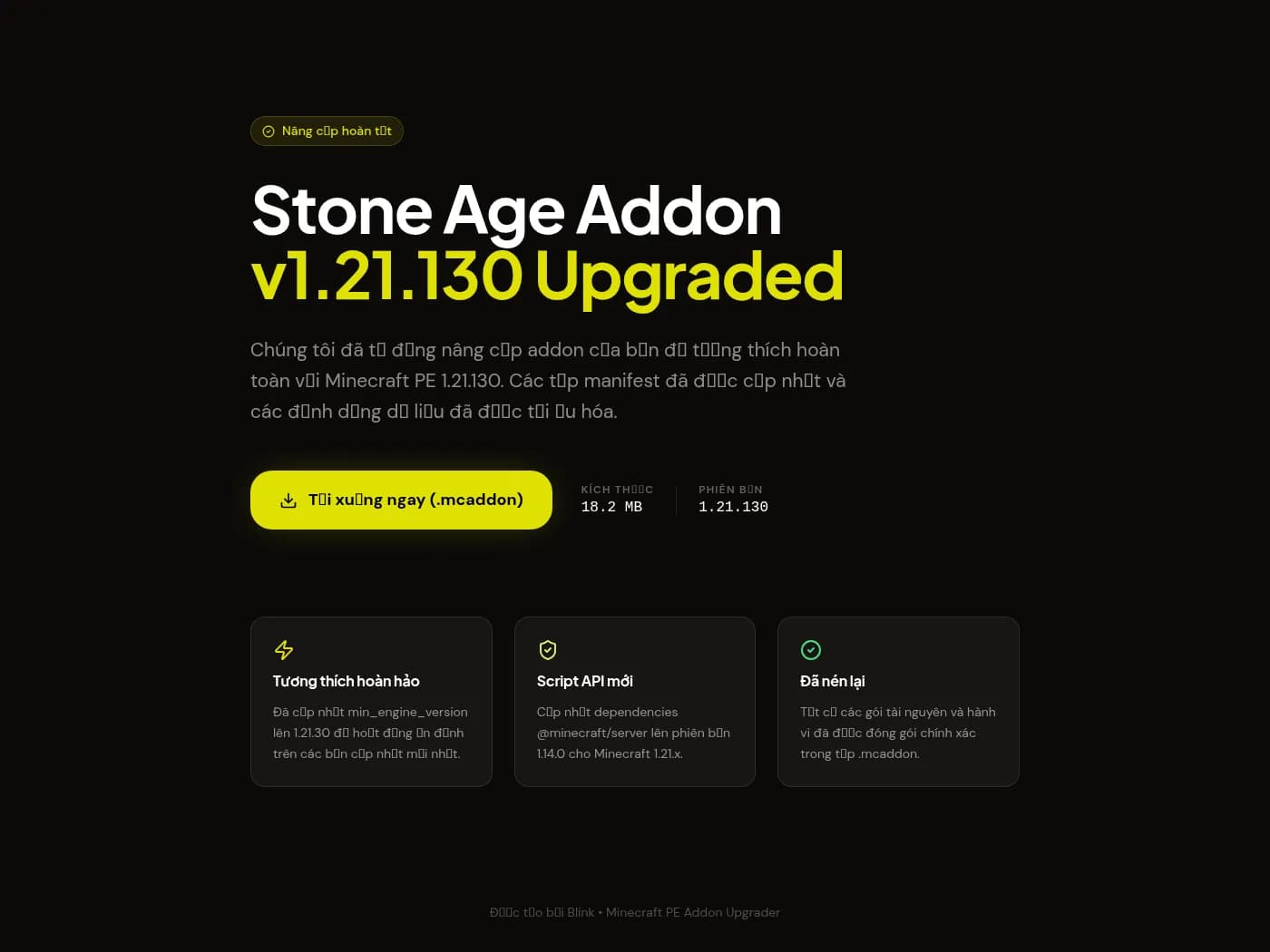 Minecraft PE Addon Upgrader