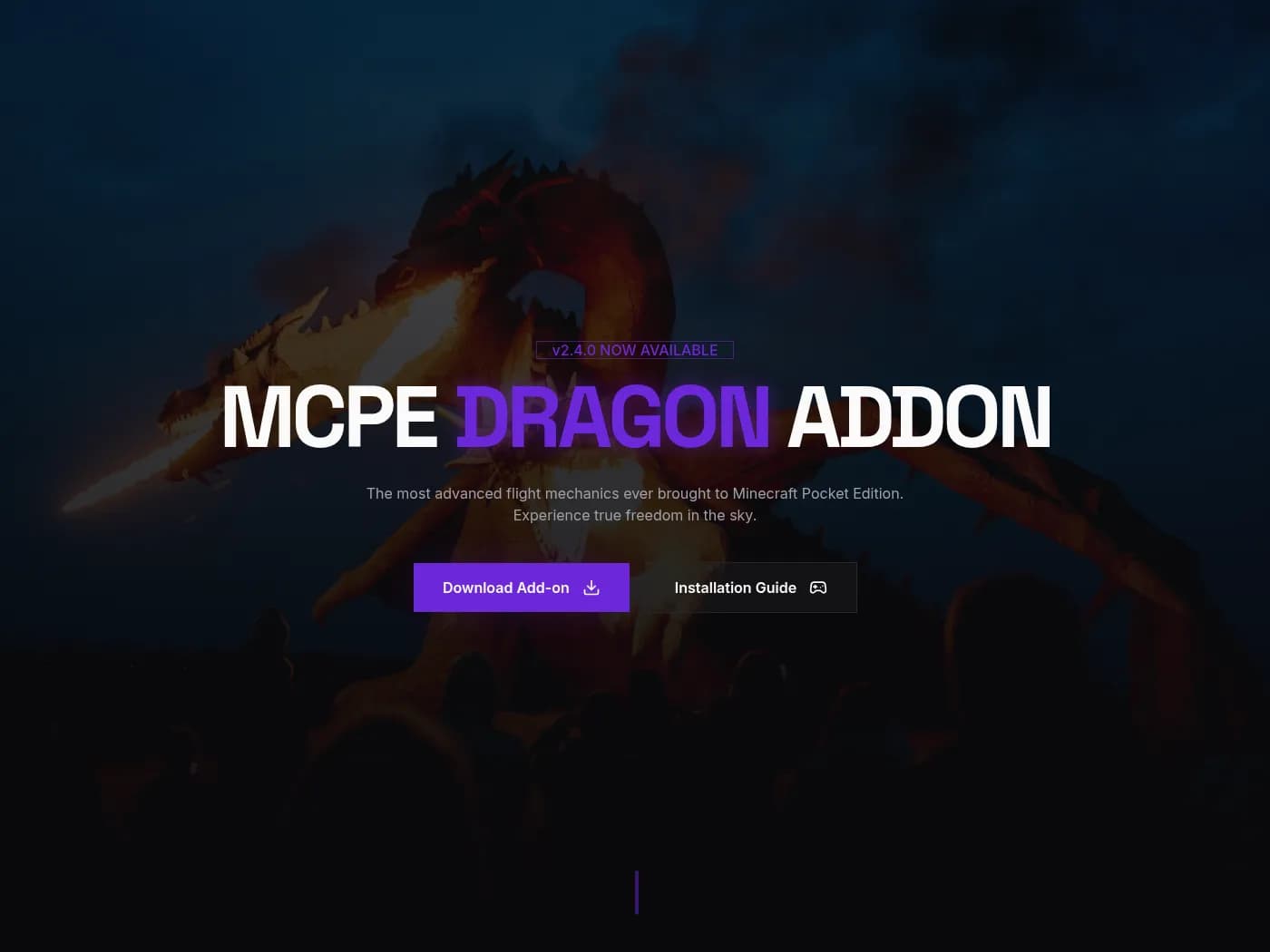 MCPE Dragon Addon