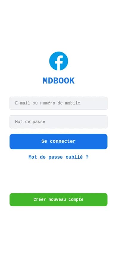 MDBOOK Facebook Clone