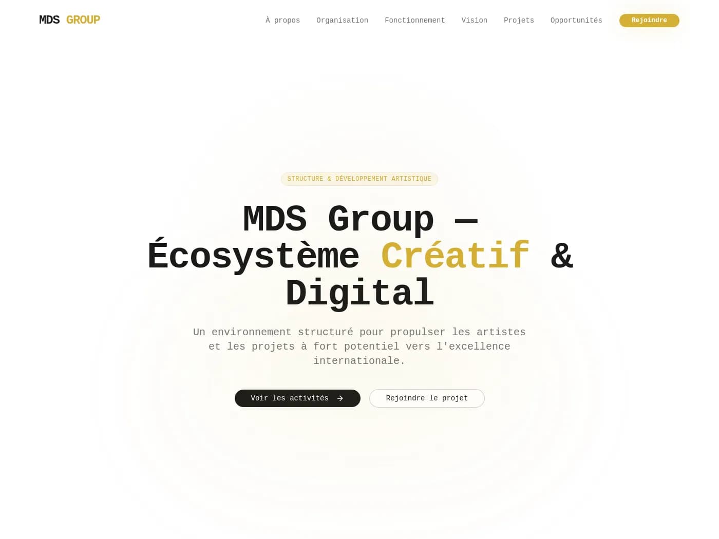 MDS Group Landing Page