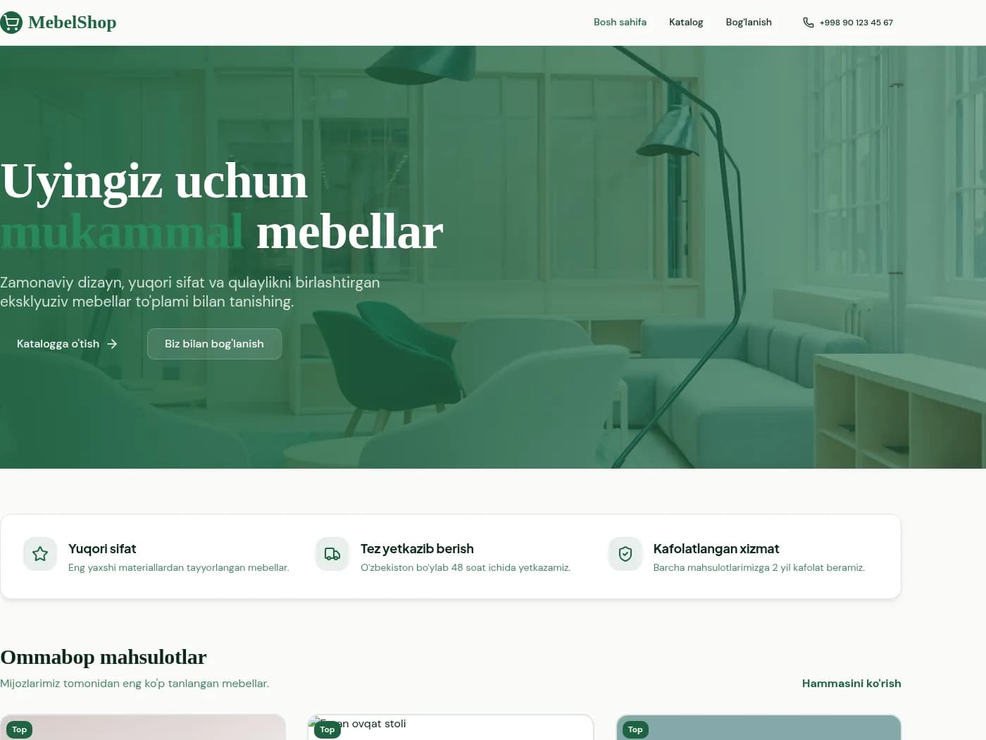 Mebel Shop Website