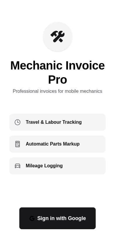 Mechanic Invoice Pro