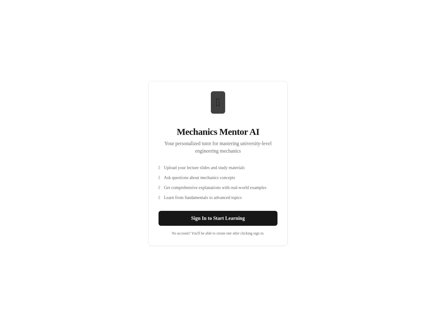 Mechanics Mentor AI