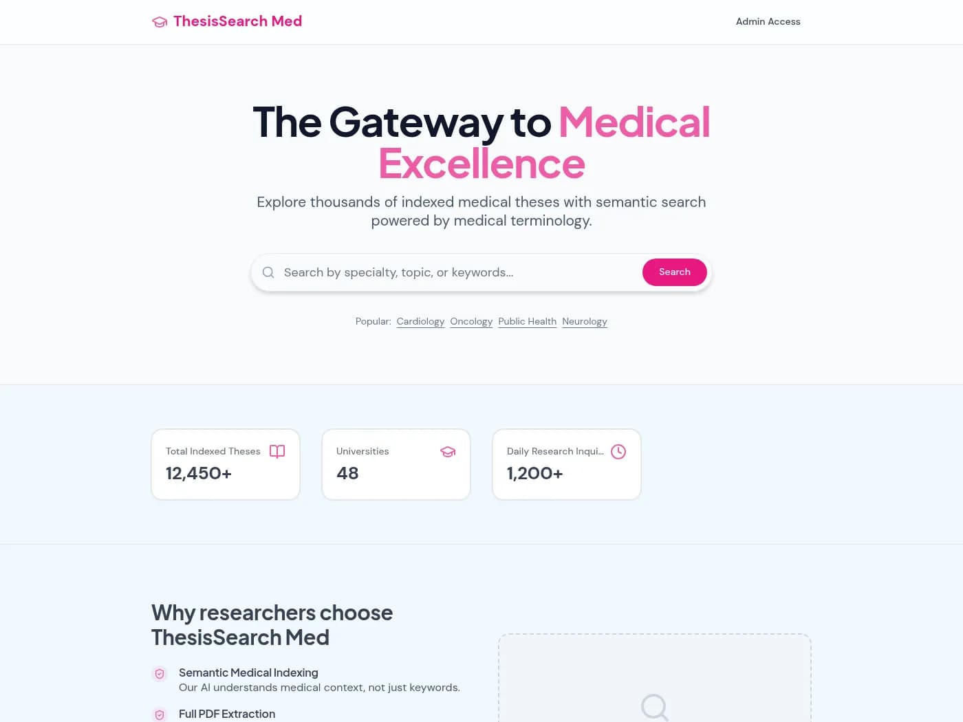 ThesisSearch Med