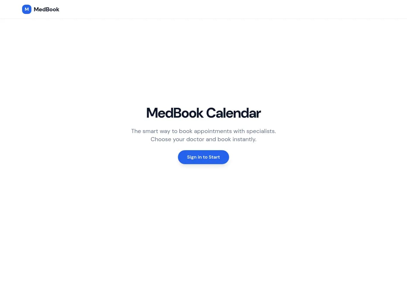 MedBook Calendar