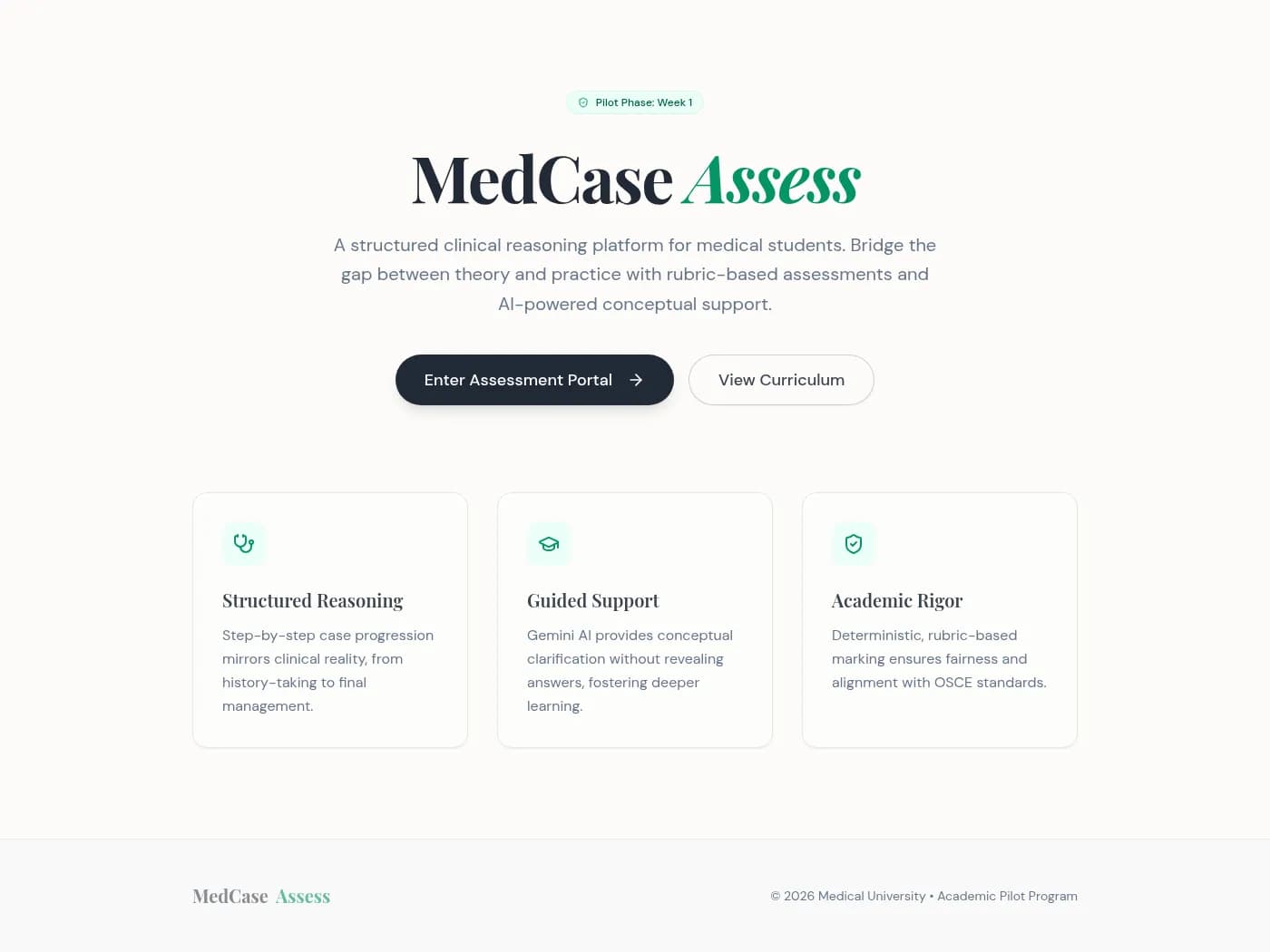 MedCase Assess Pilot