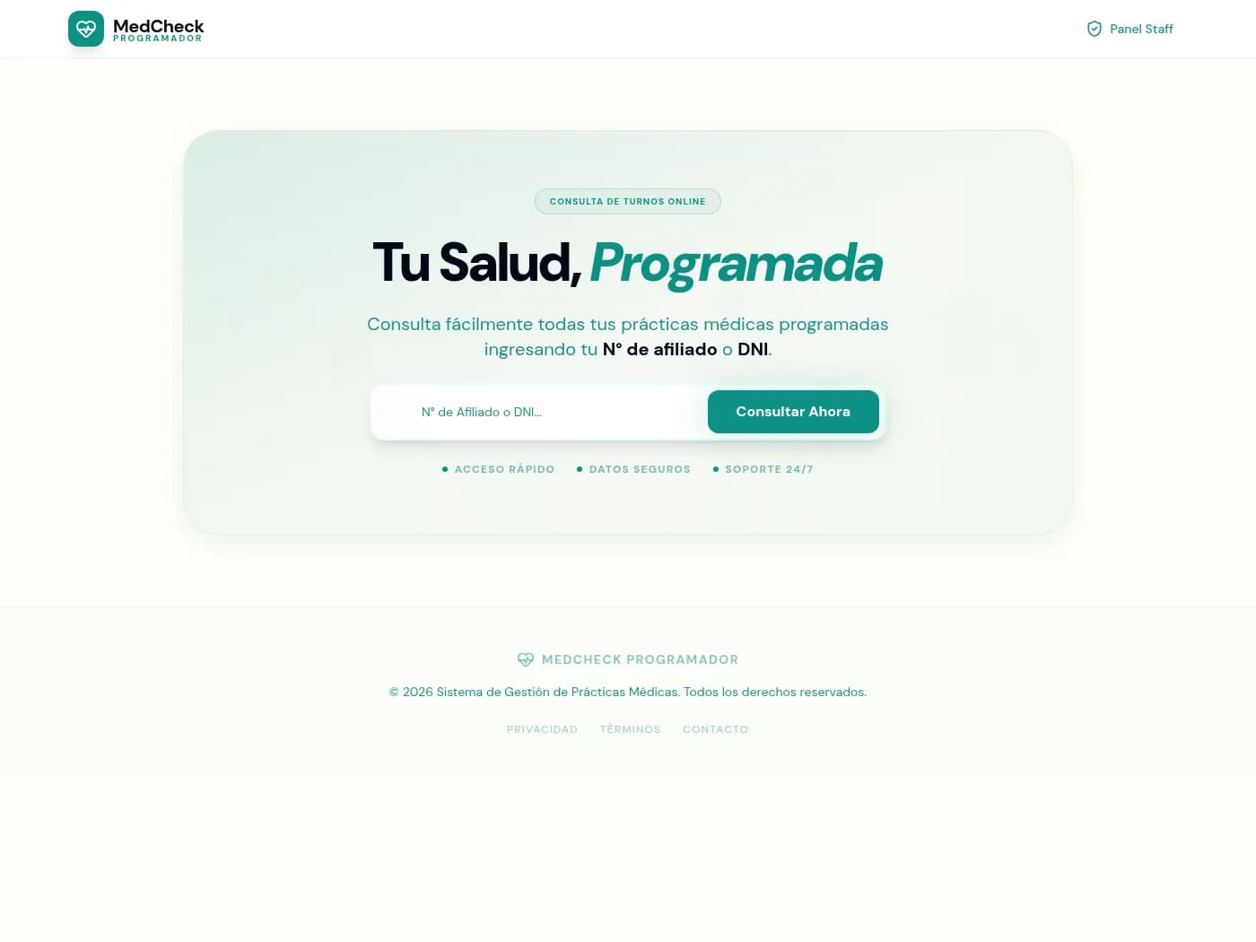 MedCheck Programador