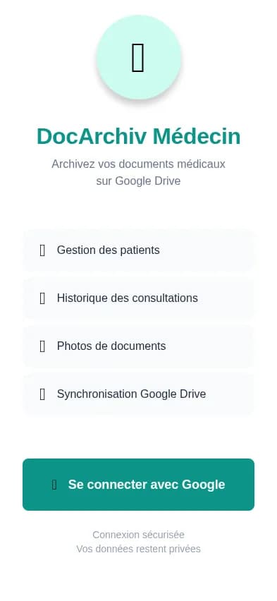 DocArchiv Médecin Mobile