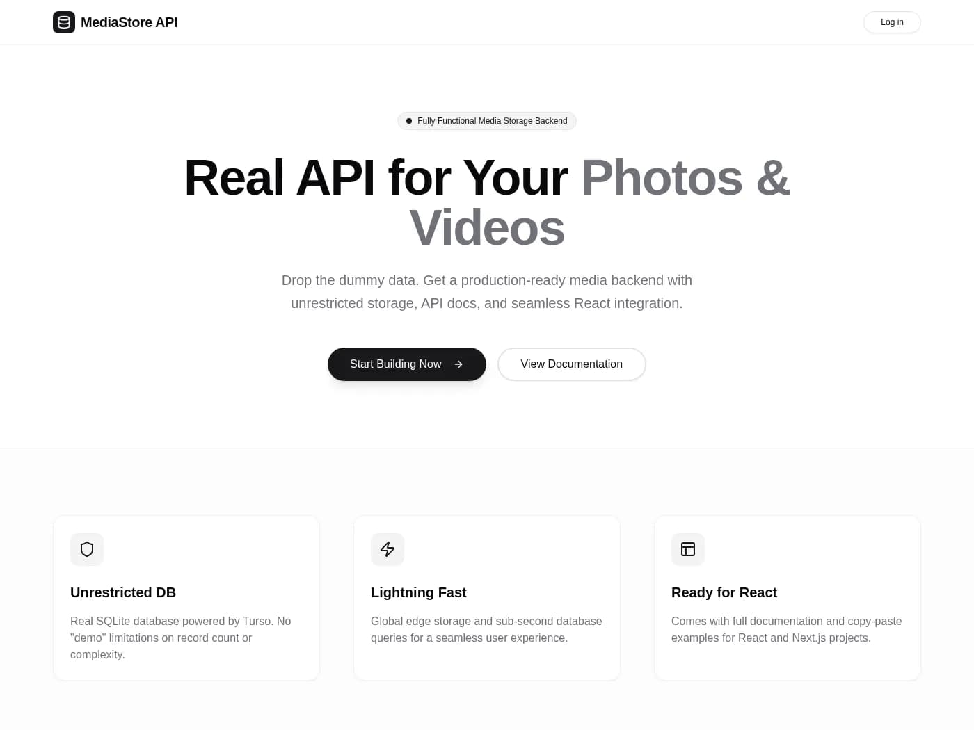 Media Storage API