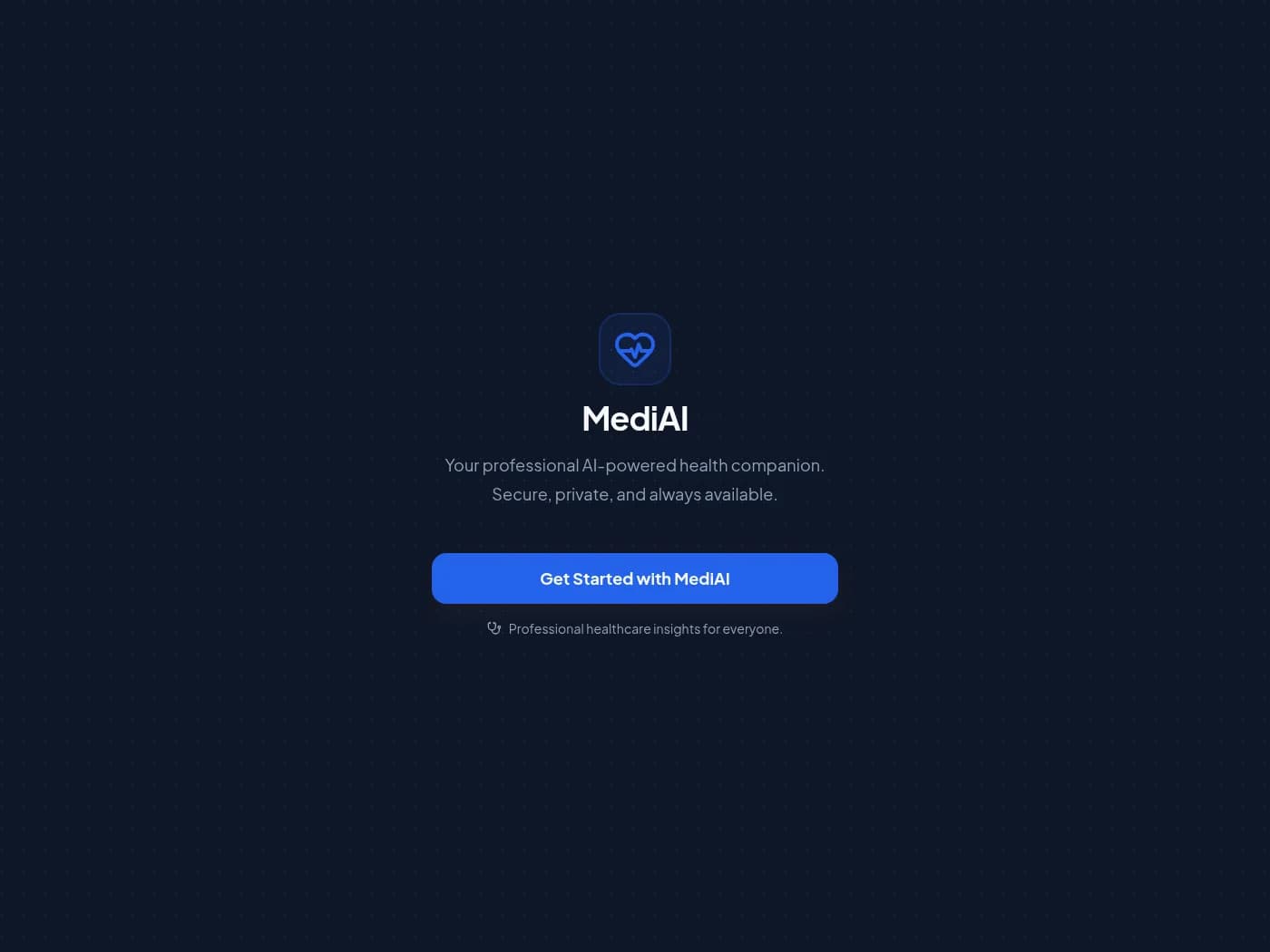 MediAI Health Dashboard