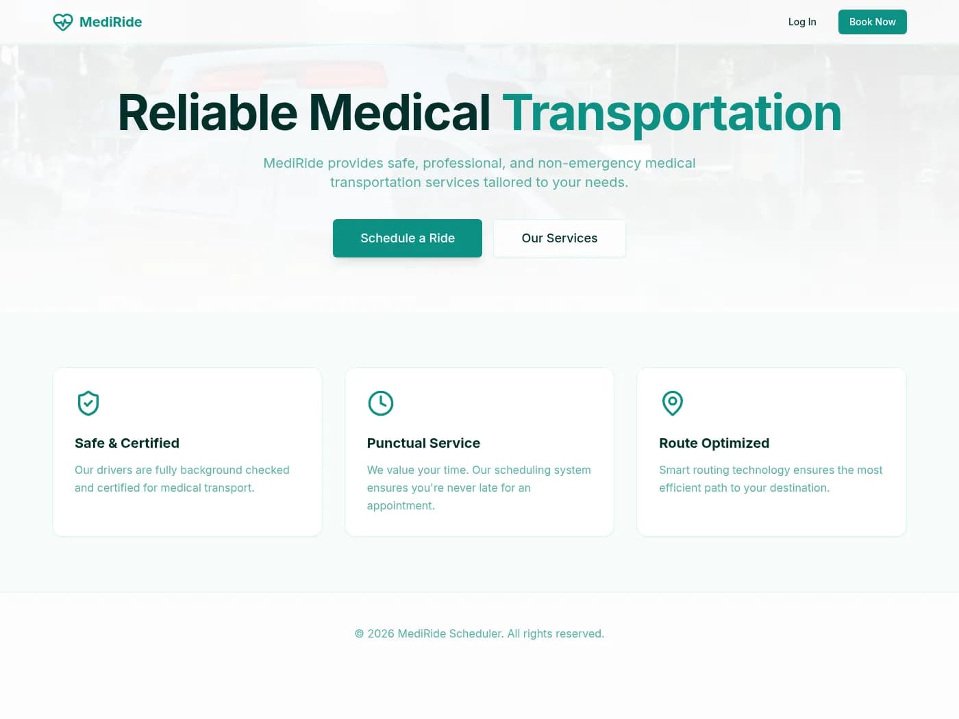 MediRide Scheduler