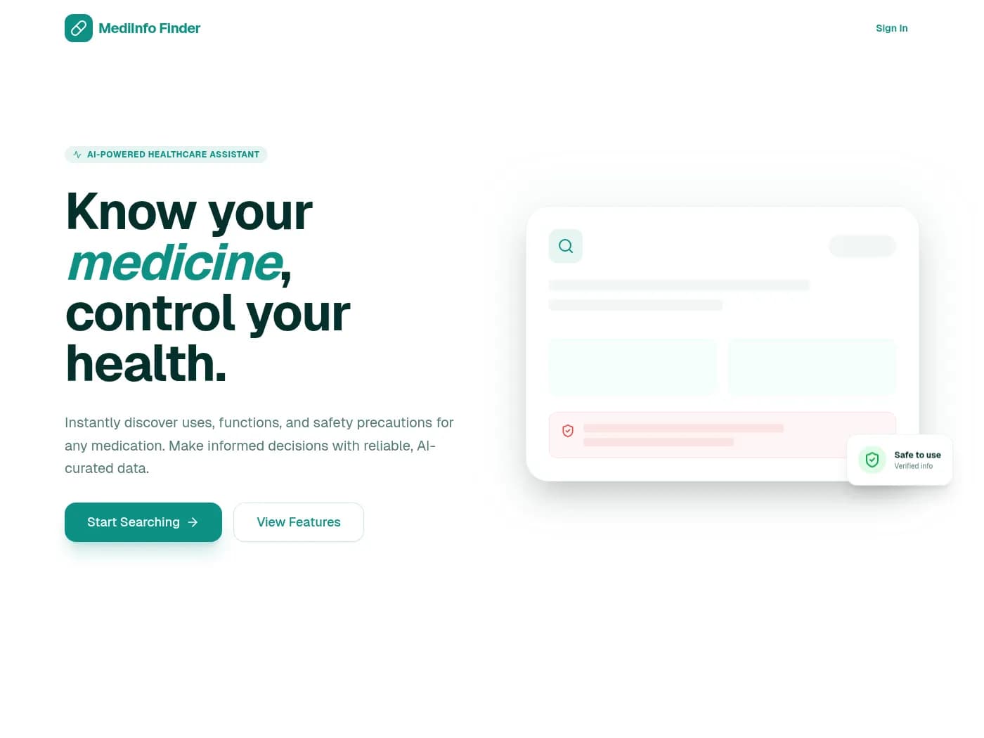 MediInfo Finder