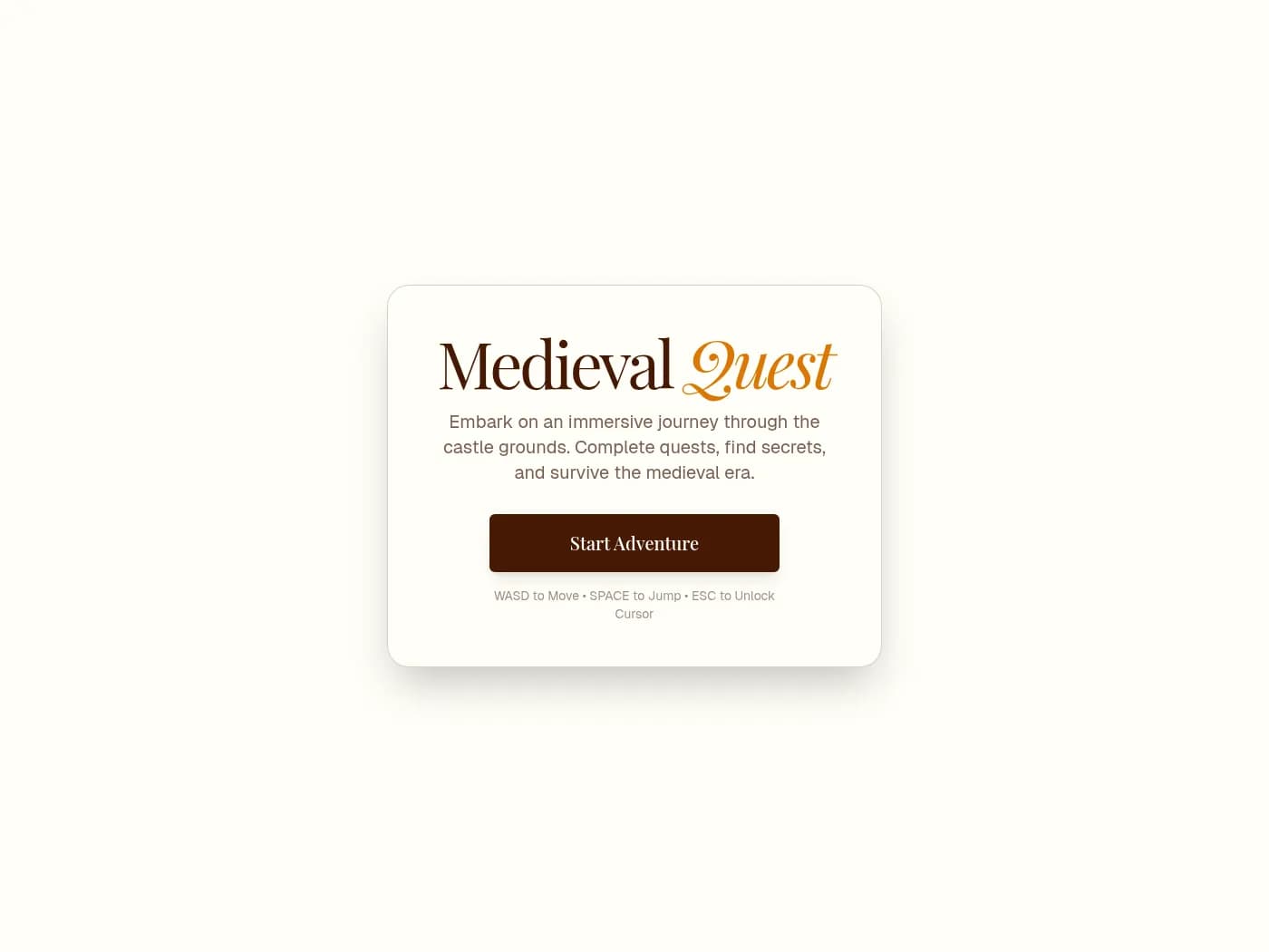 Medieval 3D Quest