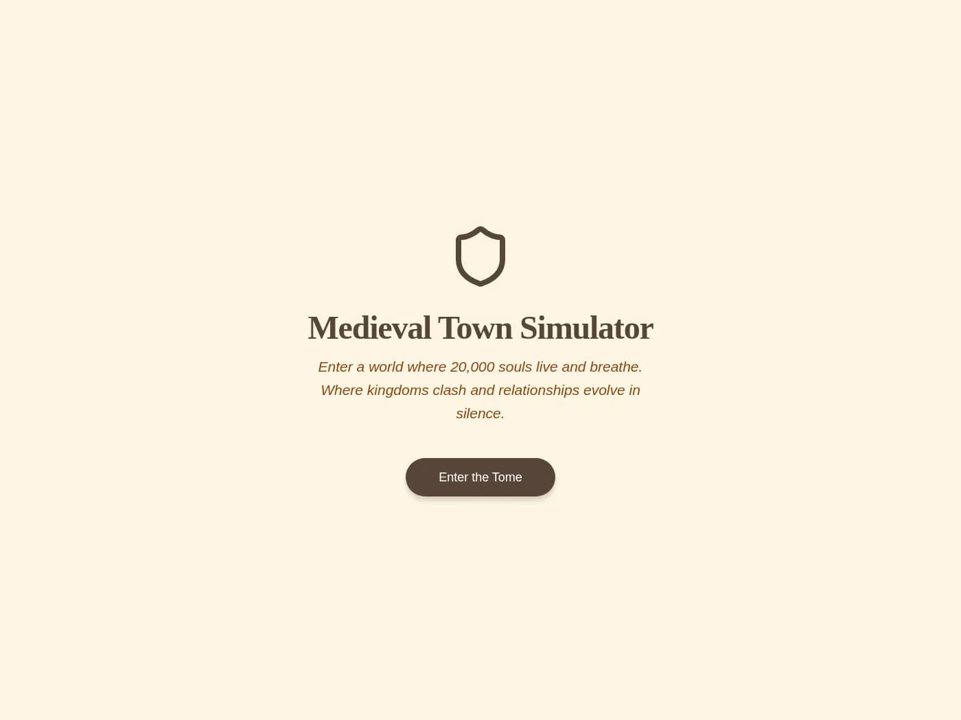 Medieval Town Simulator