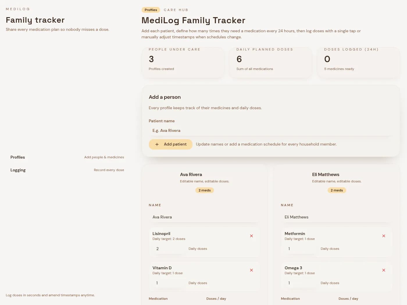 MediLog Family Tracker