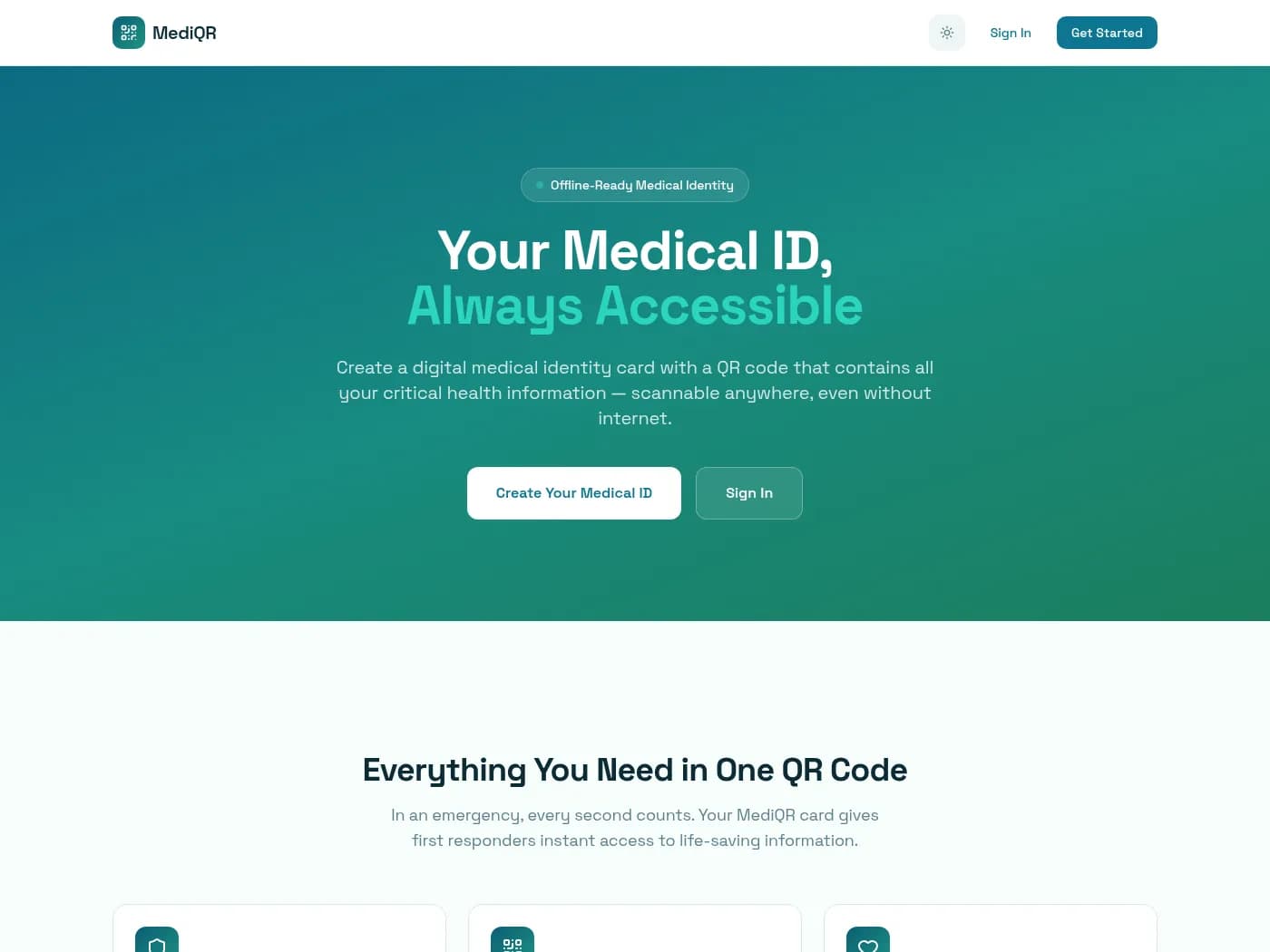MediQR Identity Portal