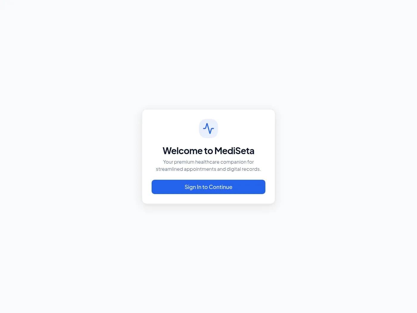 MediSeta Web App