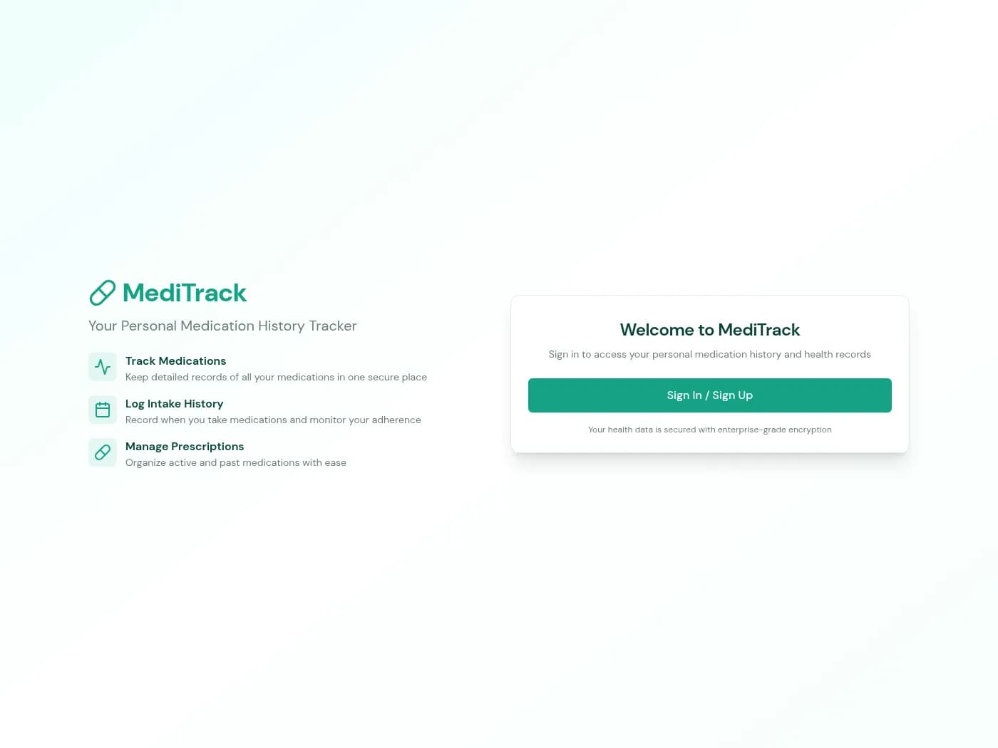 MediTrack Personal Health