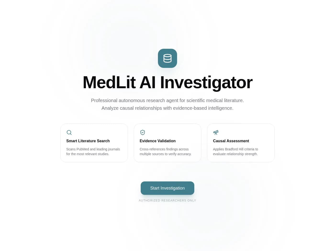 MedLit AI Investigator