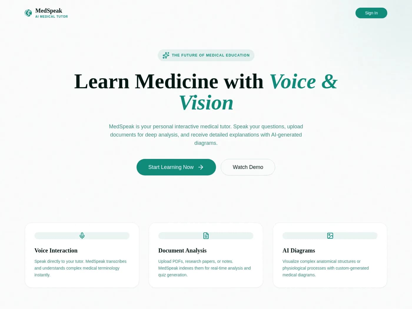 MedSpeak AI Tutor