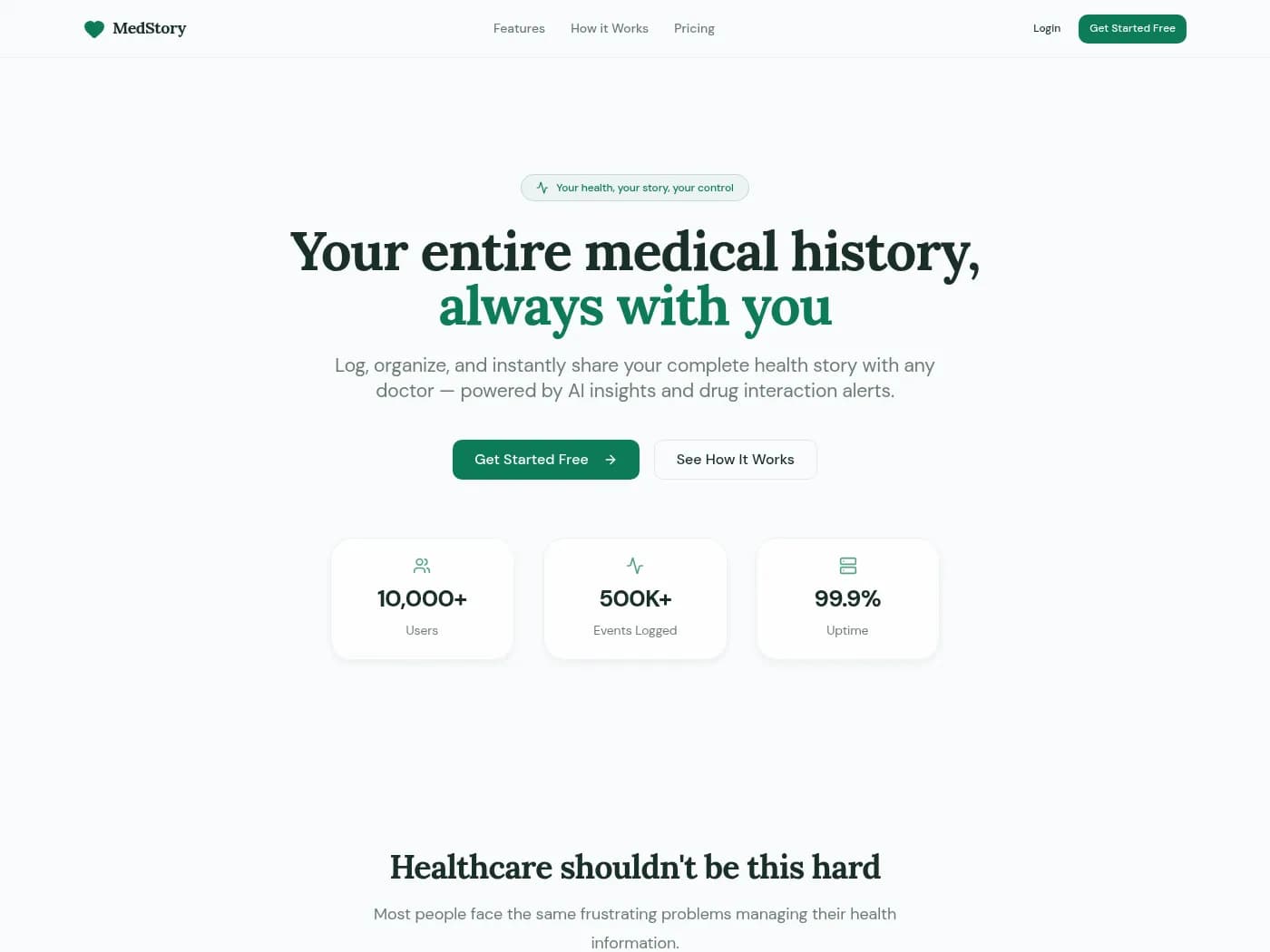 MedStory Health Timeline