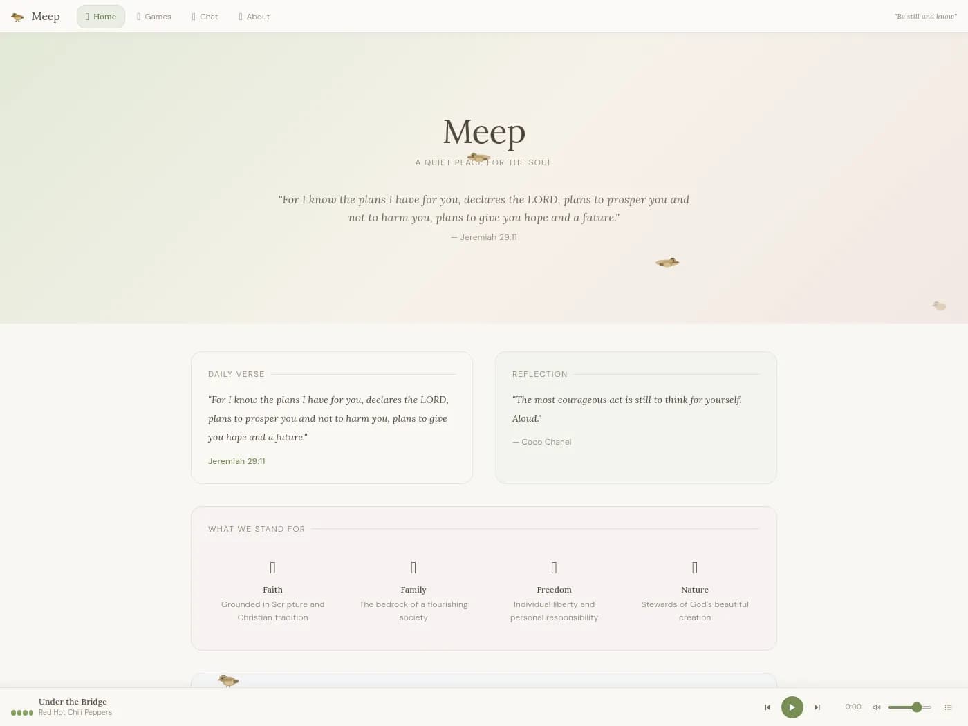 Meep: Uplifting Digital Haven