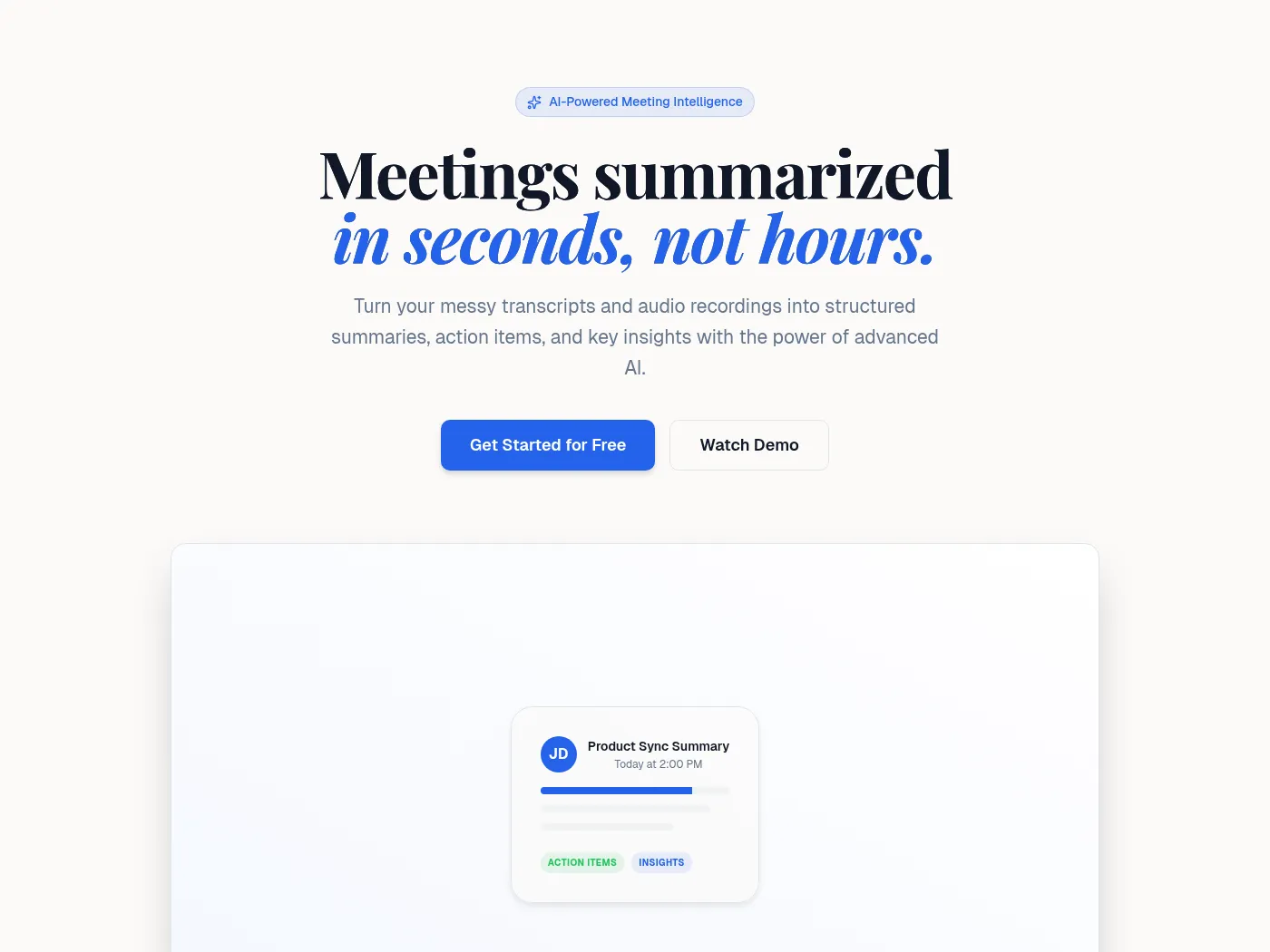 Meeting AI Summarizer