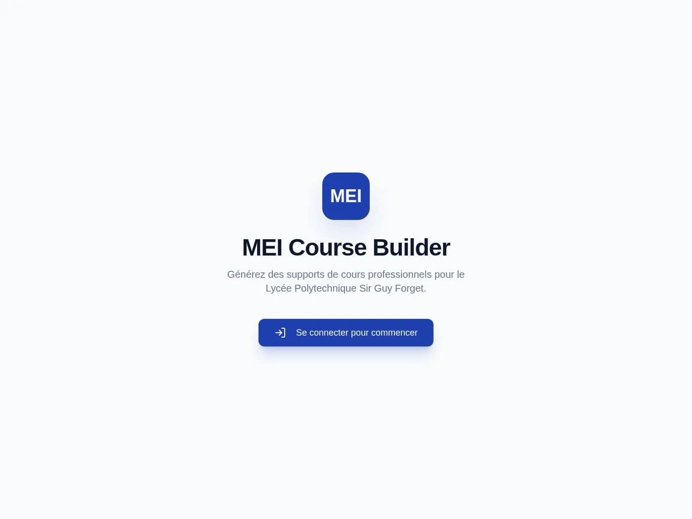 MEI Course Builder