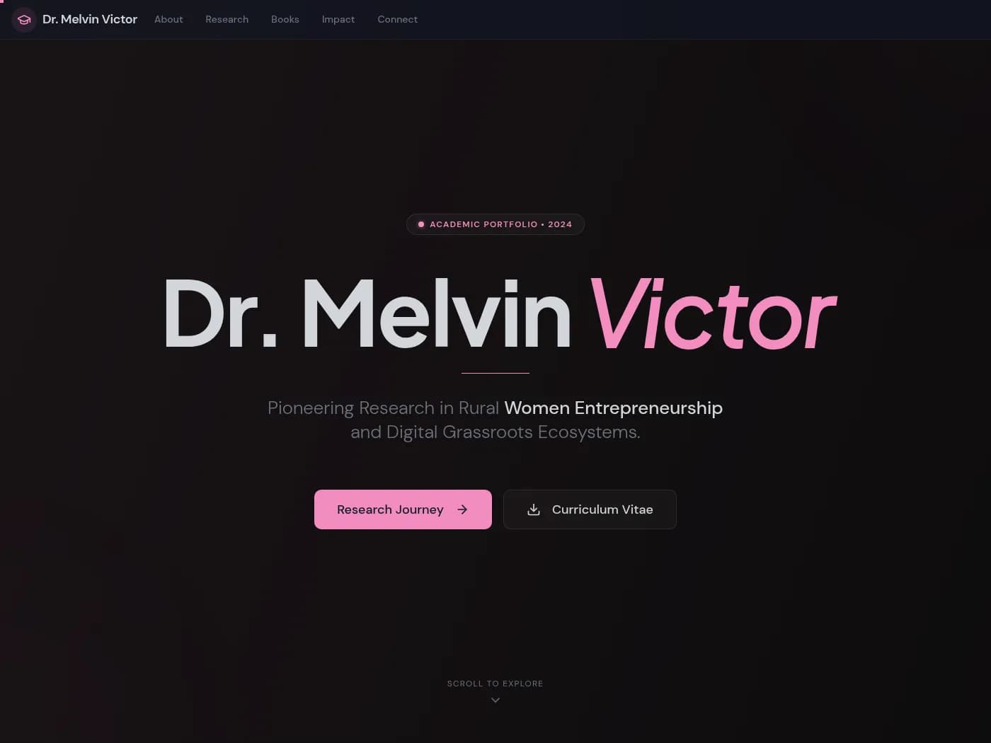 Melvin Victor Academic Portfolio