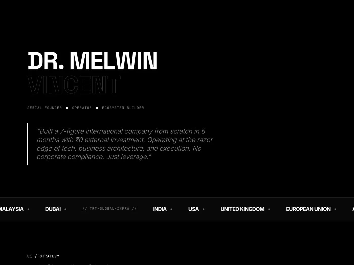Melwin OS Landing