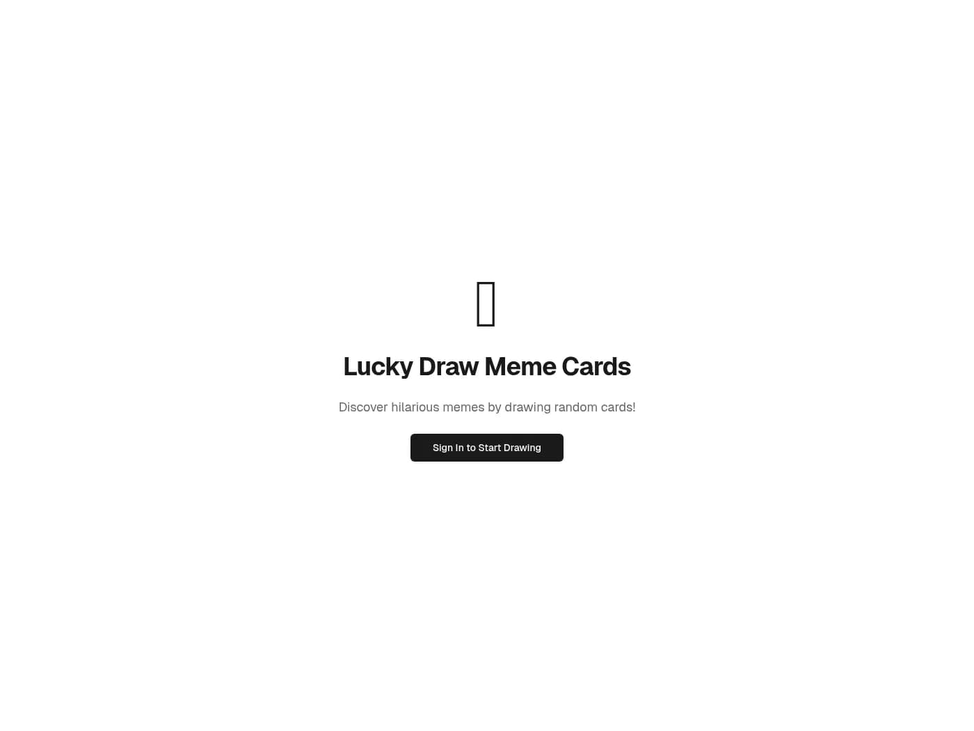 Lucky Draw Meme Cards