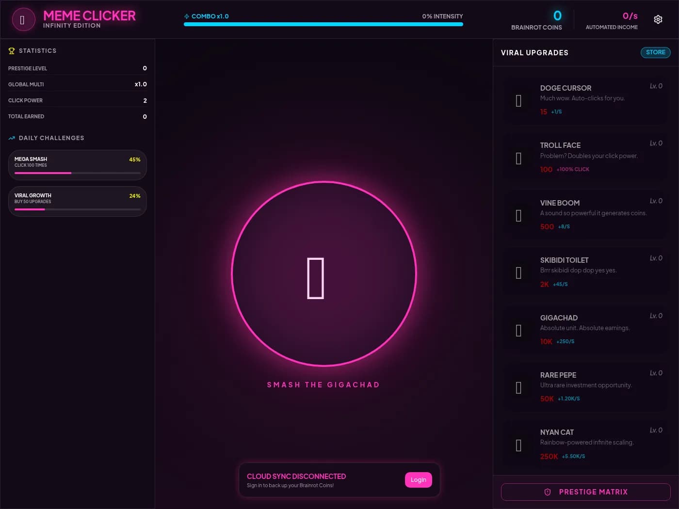 Meme Clicker Infinity