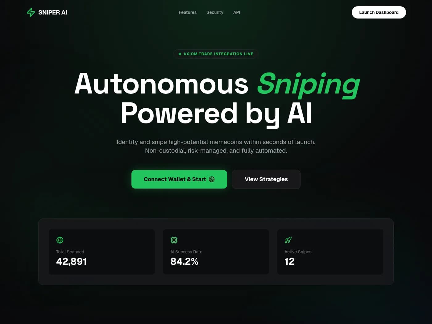 Memecoin Sniper Dashboard