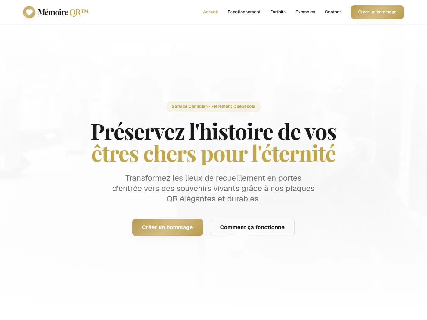 Mémoire QR Hommages