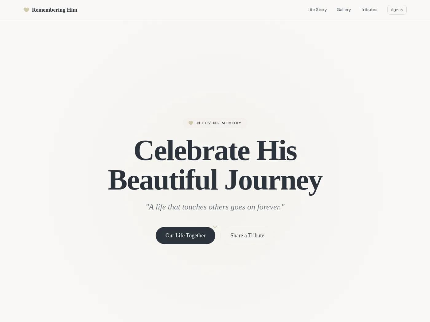 Remembering His Journey