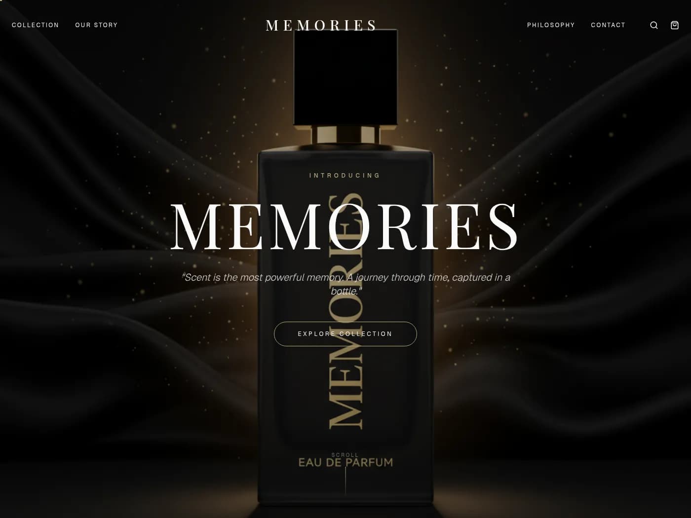 MEMORIES Luxury Perfume Site
