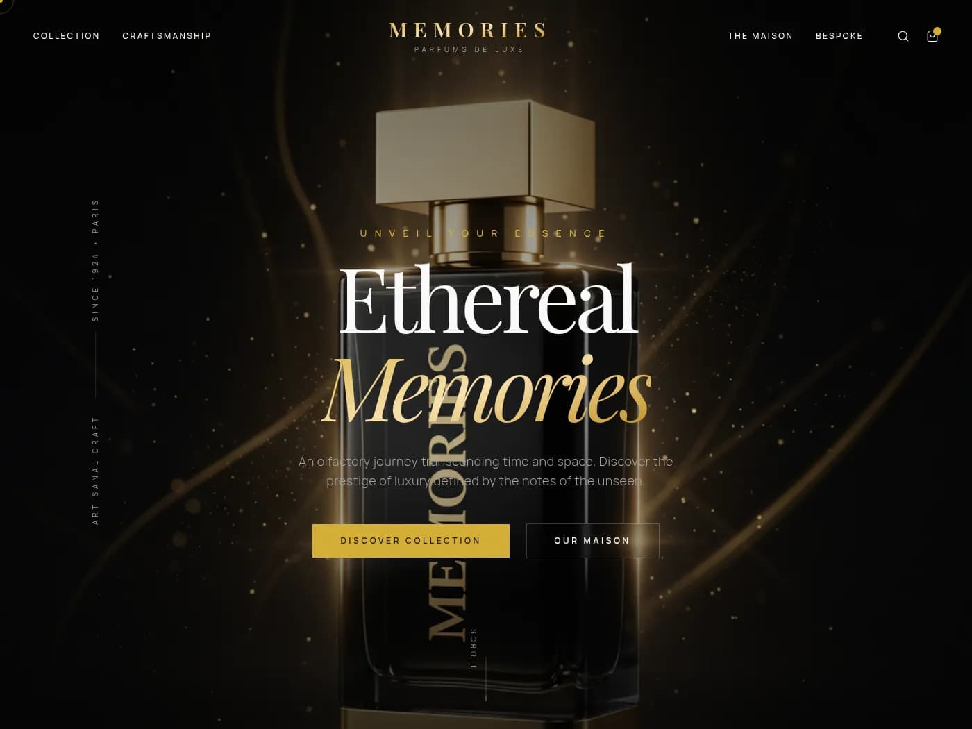 MEMORIES Luxury Perfume Site